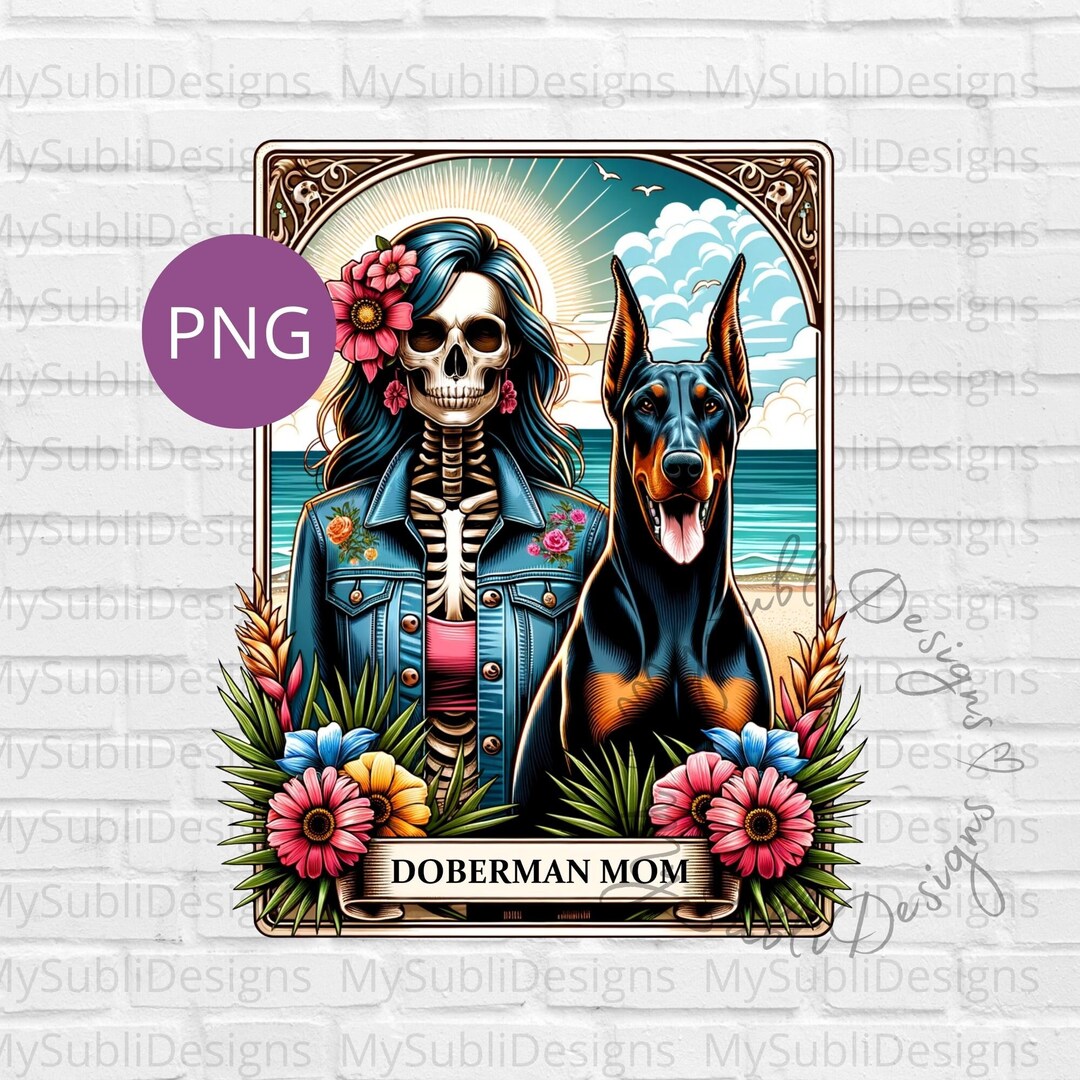 Doberman Mom Tarot Card Png, Tarot Dogs Png, Tarot Card Dog, Doberman ...
