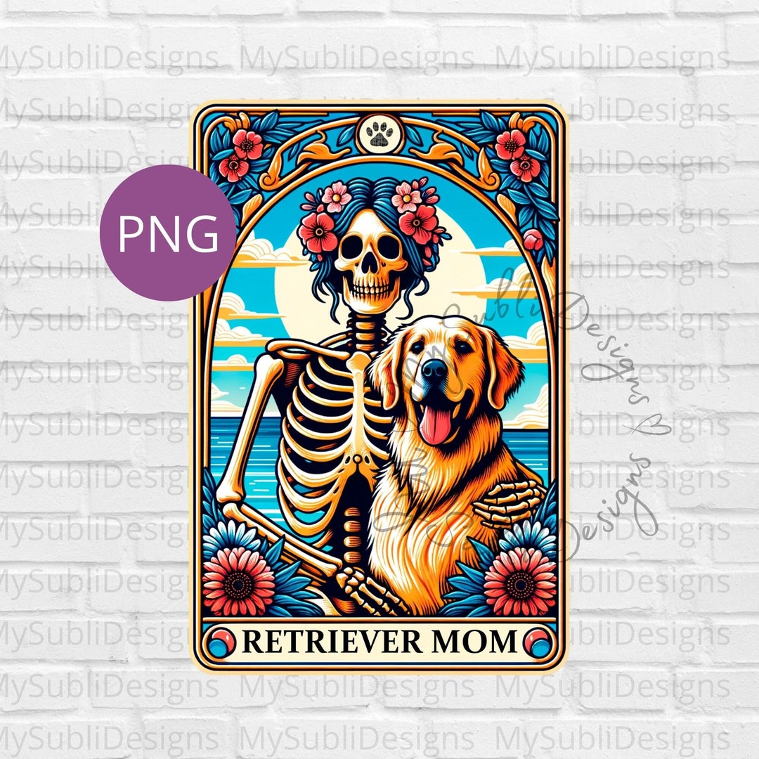 Retriever Mom Tarot Card Png, Tarot Dog Png, Golden Retriever Png Tarot ...