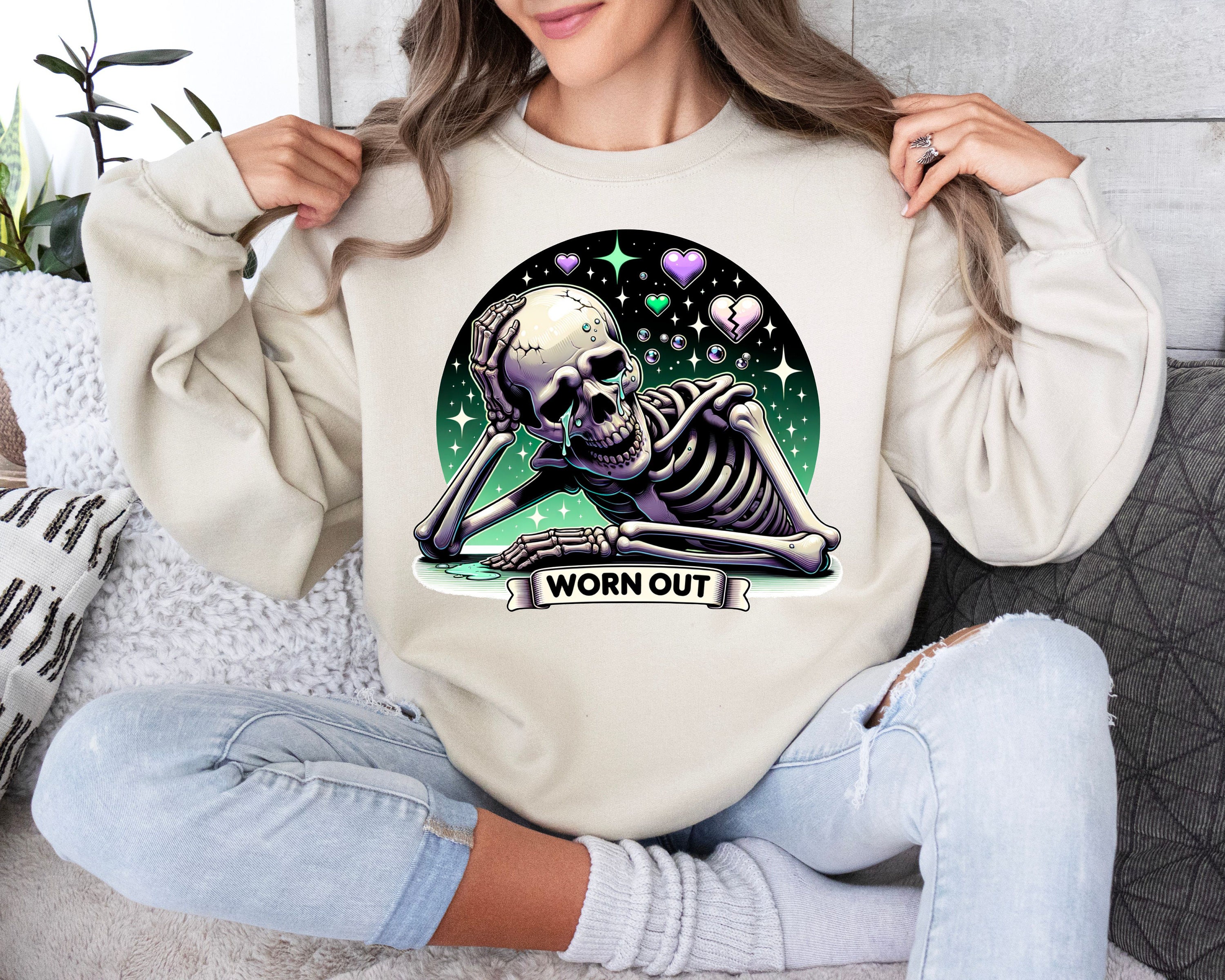 Worn Out PNG, Funny Skeleton Shirt Png, Exhausted Png, Snarky Skeleton ...