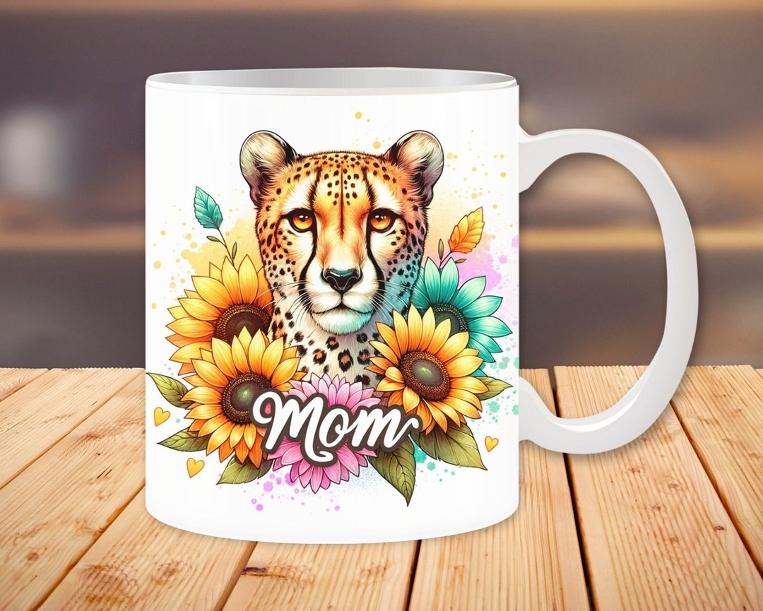Cheetah Mom Mug Wrap, Cheetah Mug, Mother's Day Mug, Mug Wrap for Mom ...