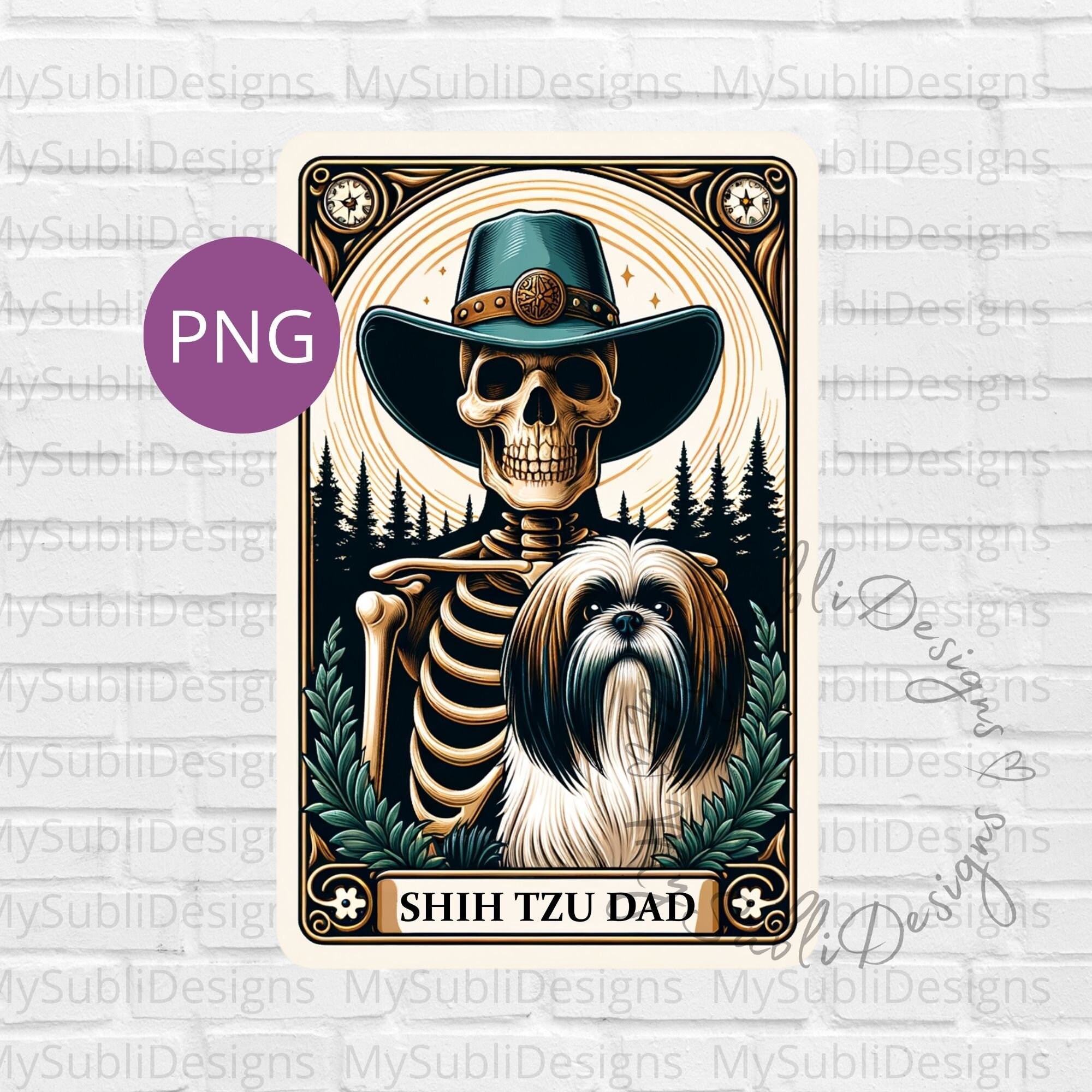 Shih Tzu Dad Tarot Card Png, Tarot Dogs Png, Tarot Card Dog, Shih Tzu ...