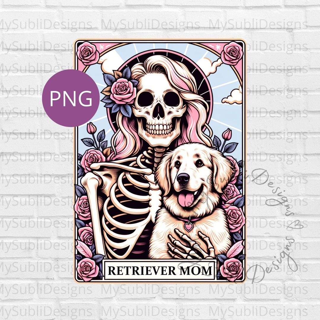 Golden Retriever Mom Tarot Card Png, Tarot Dog Png, Golden Retriever ...