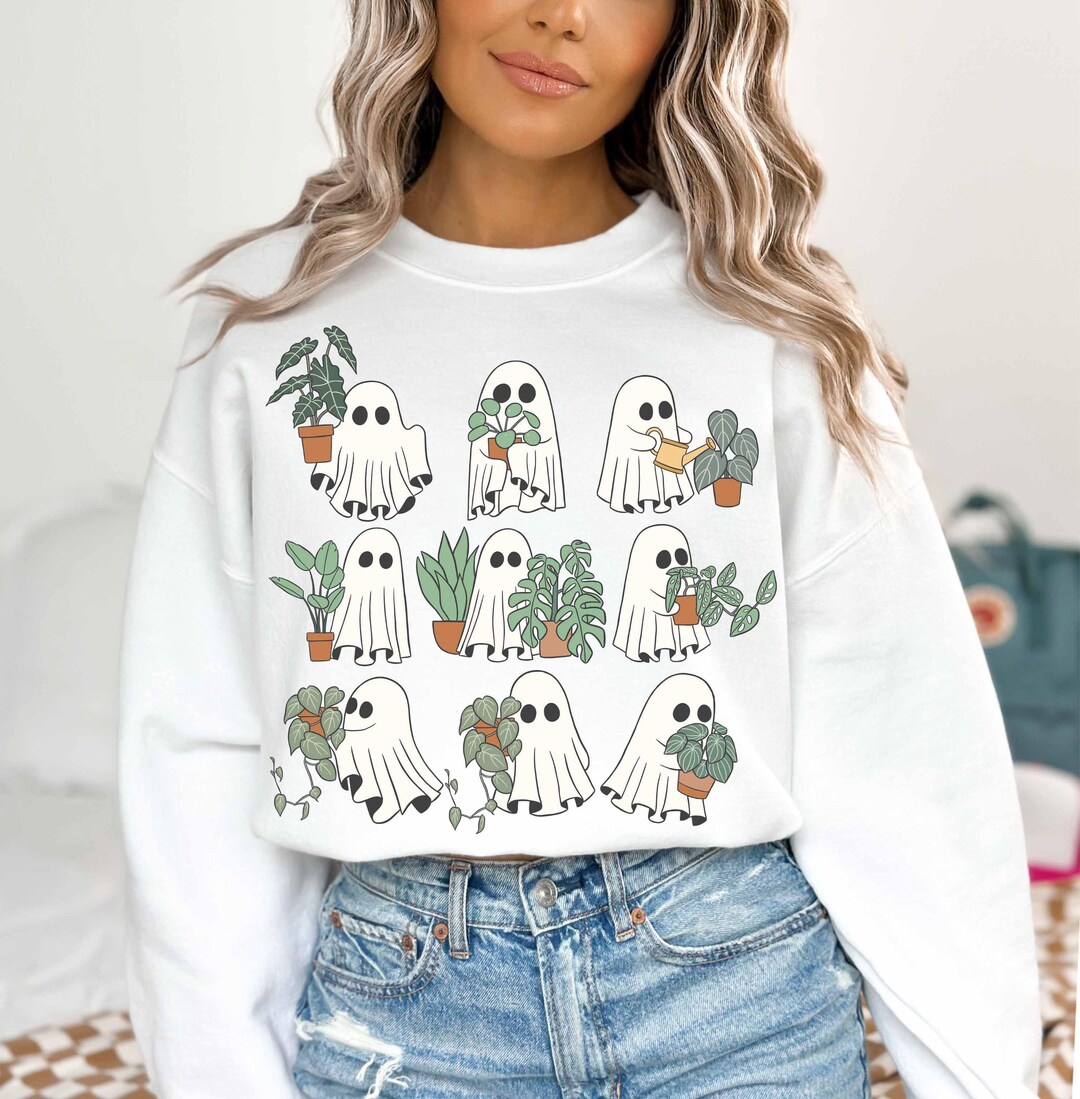 Ghost Plant PNG, Ghost Floral Png, Ghost Plant Lady Png, Retro Floral ...