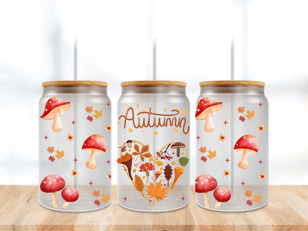 Fall Libbey Glass, Fall Can Glass, 16oz Libbey Glass, Fall Glass Cup ...