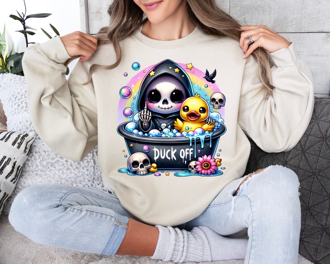 Duck off PNG, Grim Reaper Png, Funny Skeleton Shirt Png, Sarcastic ...