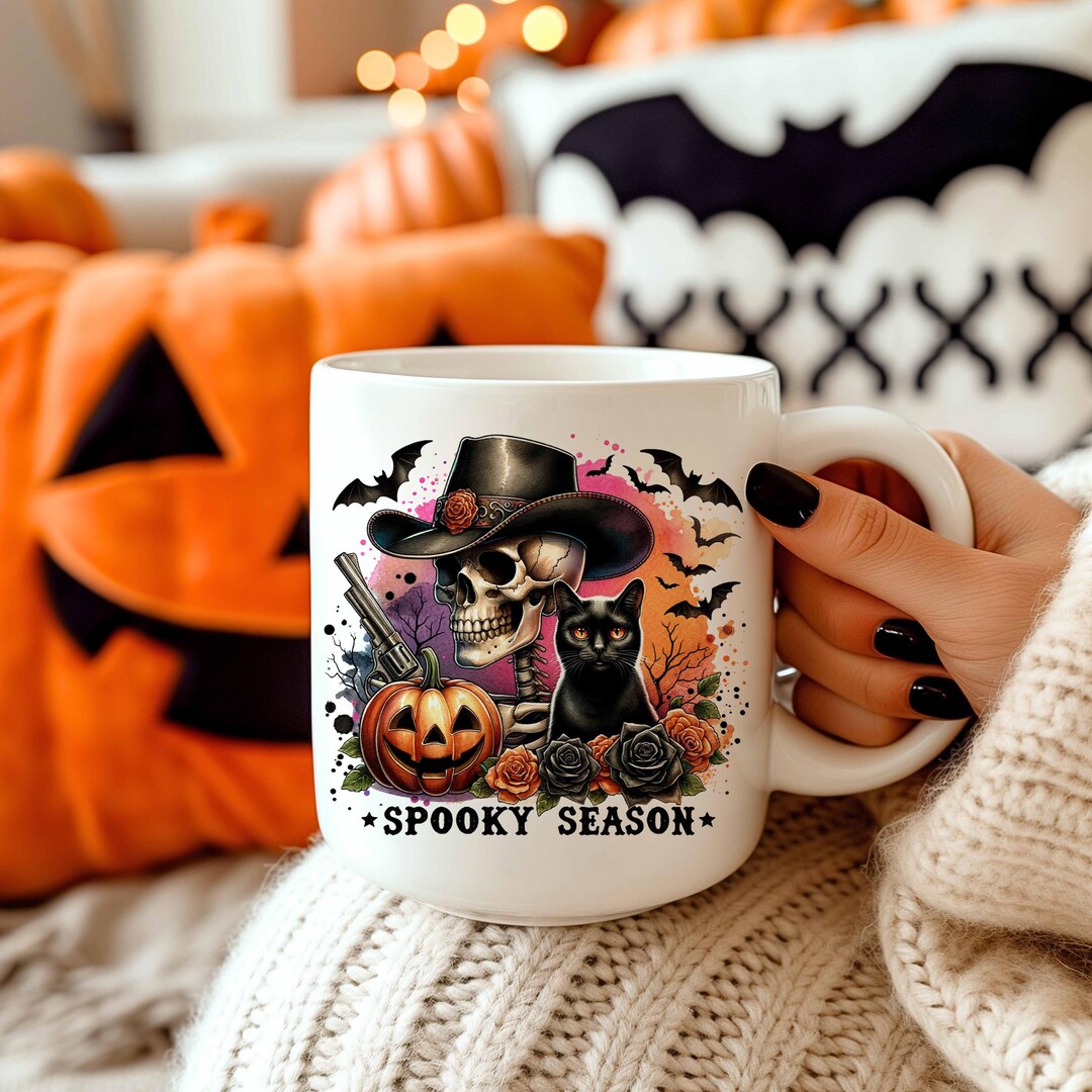 Spooky Season Mug, Spooky Dad Mug Wrap, Halloween Spooky Mug, Halloween ...