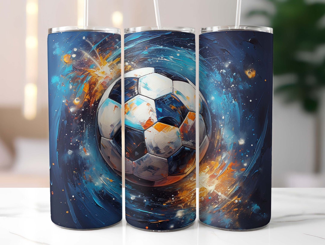 Soccer Ball Tumbler Wrap 20oz Skinny, Soccer Tumblers, Football Wraps ...