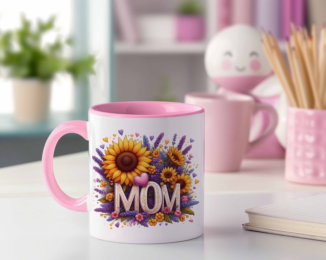 Mom Mother's Day Mug Wrap, Mug Wrap for Mom, Floral Mom Mug, Mom Day ...