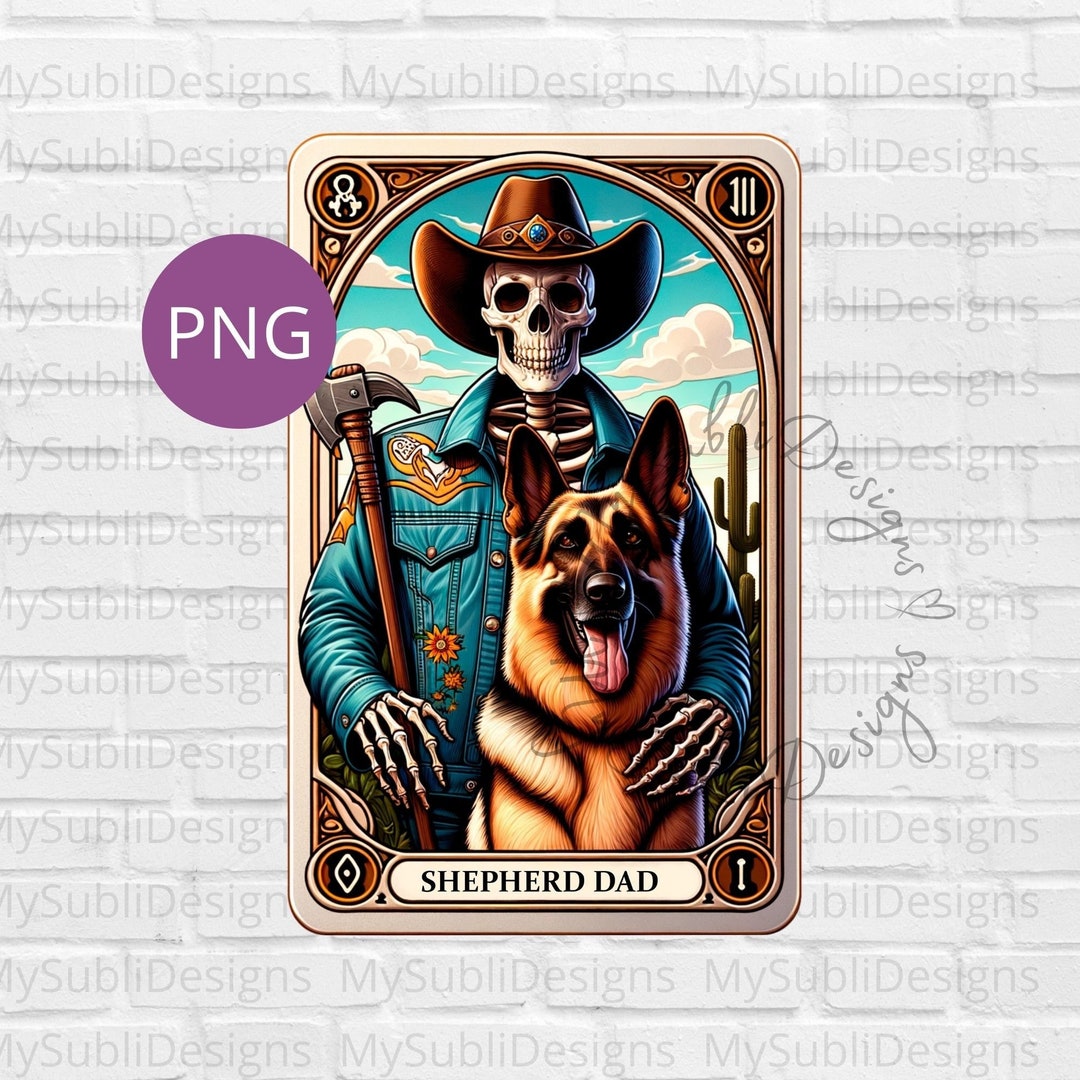 Shepherd Dad Tarot Card Png, Tarot Dogs Png, American Shepherd Png ...