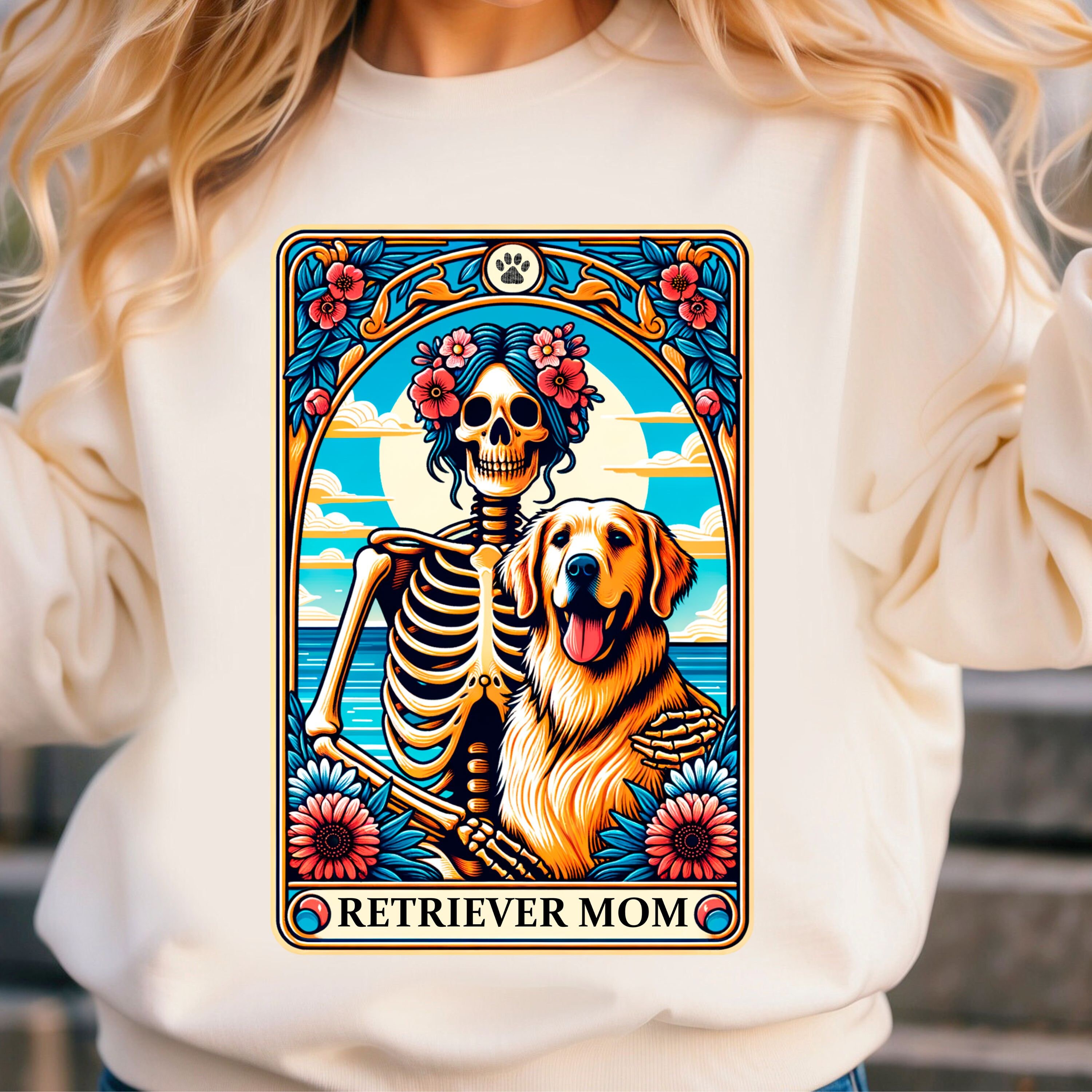Retriever Mom Tarot Card Png, Tarot Dog Png, Golden Retriever Png Tarot ...
