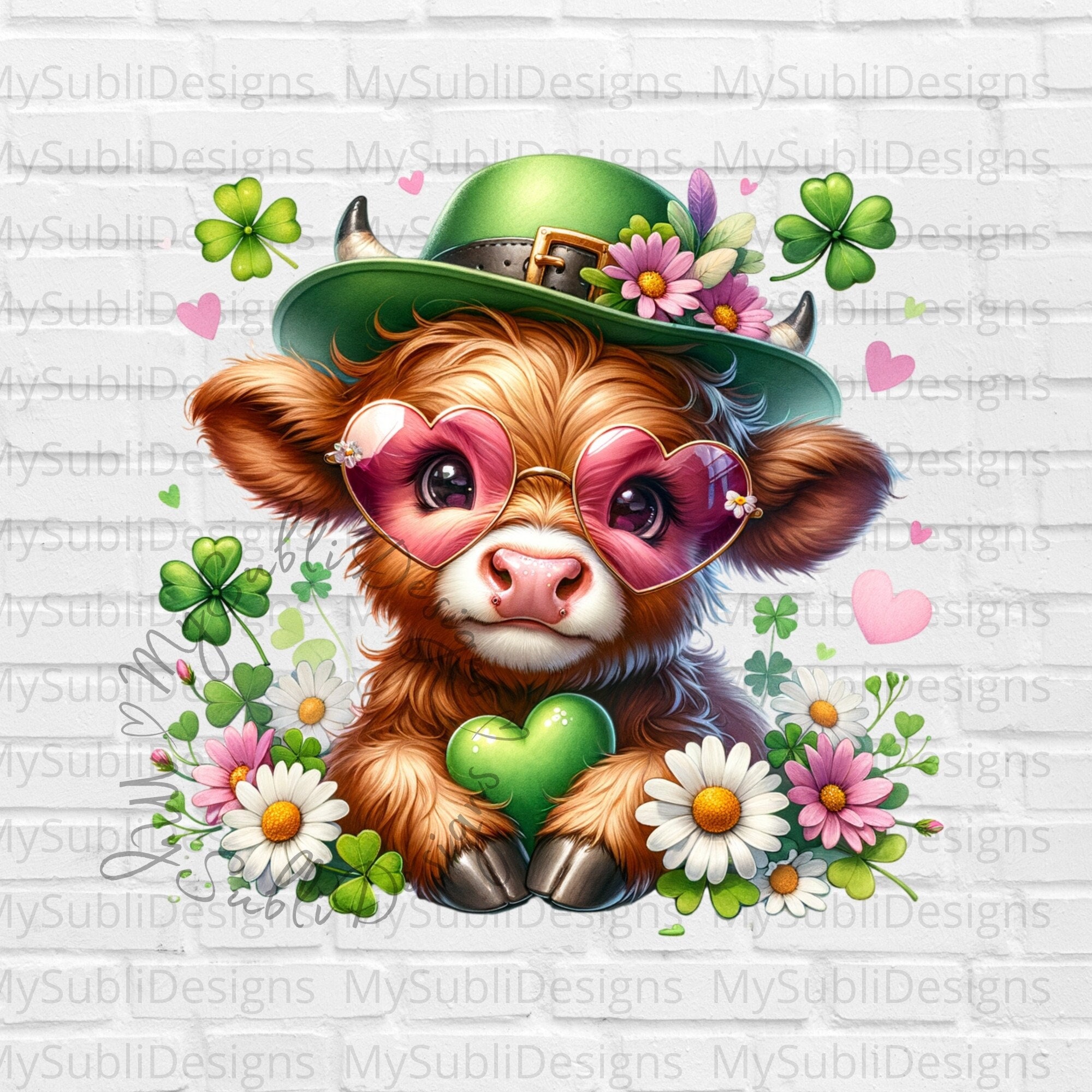 St Patricks Day Highland Cow Png, St Patricks Day Png, Patrick Day Png ...