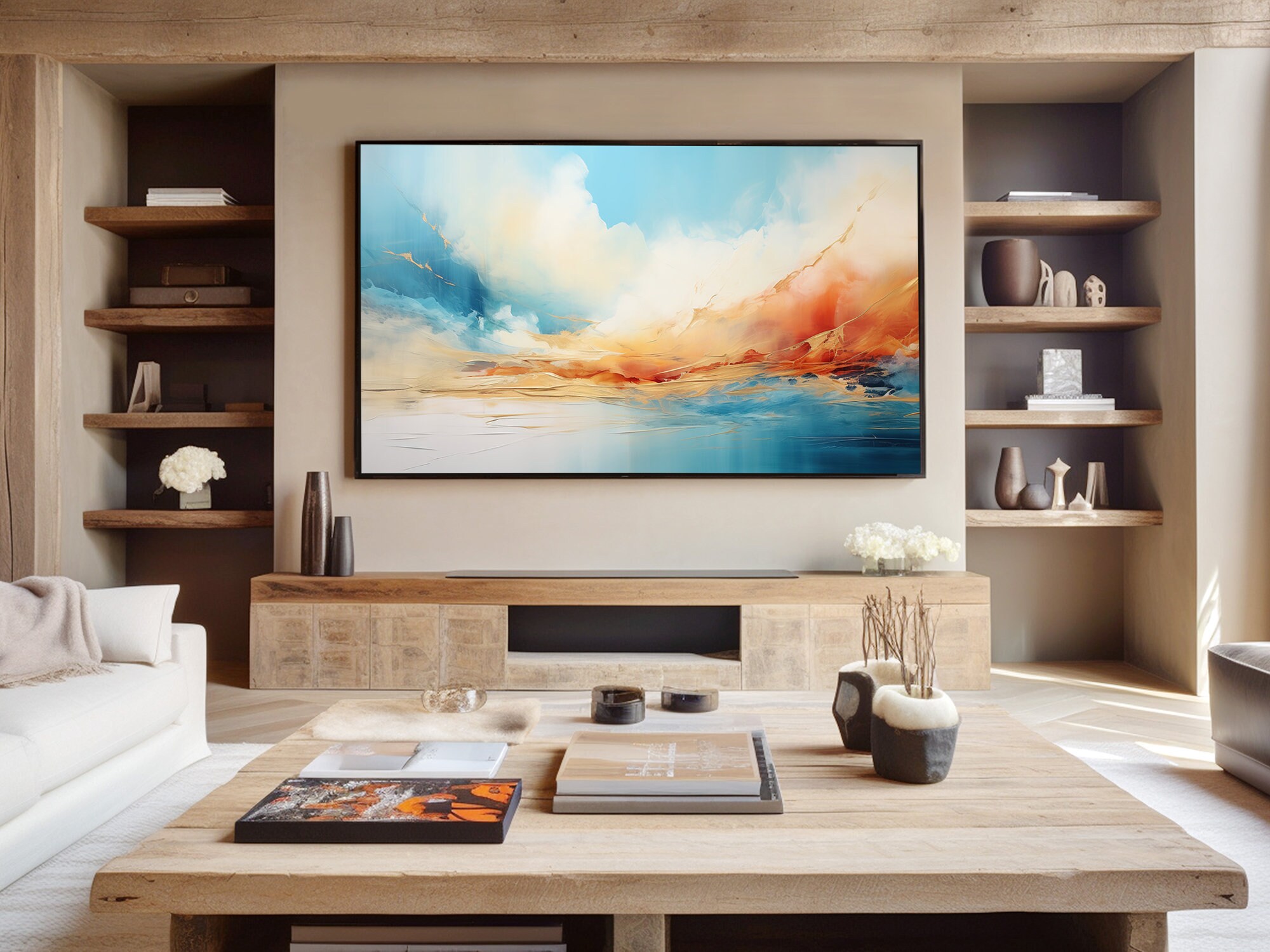 Abstract Oil Painting | Samsung the Frame TV Art - Etsy