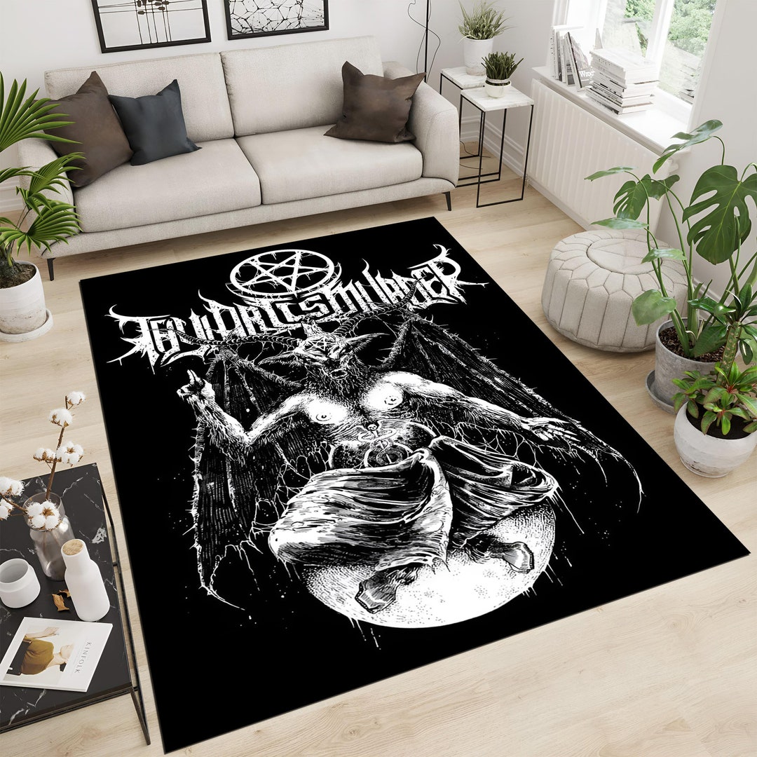 Satanic Dark Rug Satanic Rug Dark Carpet Satanic Decor - Etsy