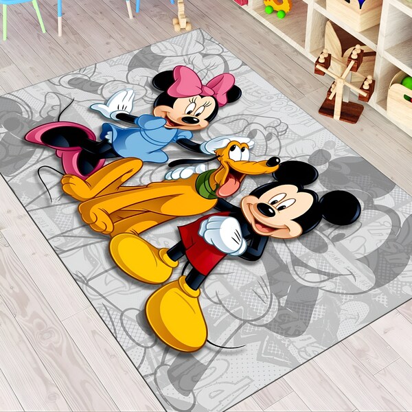 Mickey Mouse Rug - Etsy