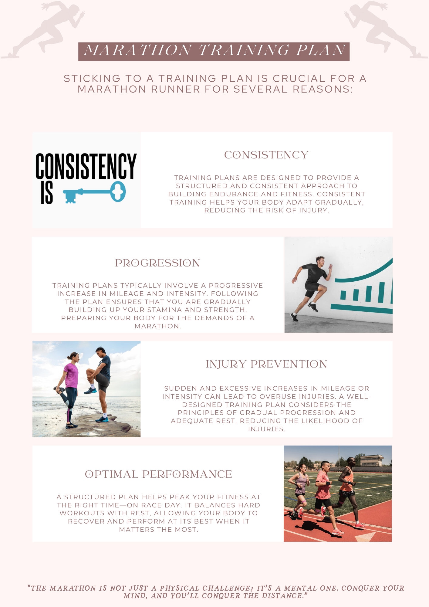 Marathon Training Plan 20 Week Printable & Digital | Bonus Running ...