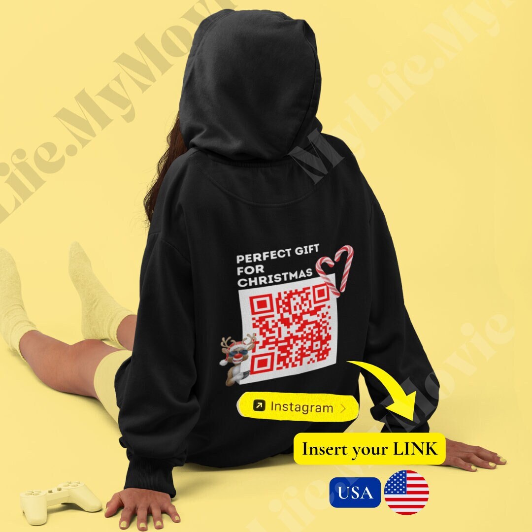 Perfect Gift for Christmas Hoodie Viral Instagram Personalized QR Code ...