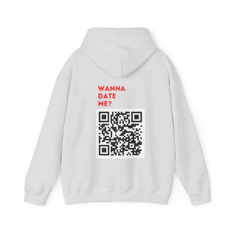 Wanna Date Me Viral Hoodie Instagram Personalized QR Code Unisex Hooded ...