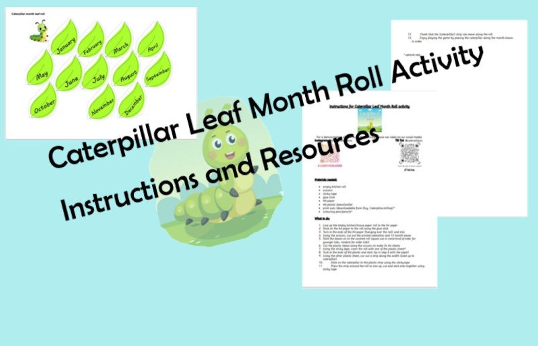 Printable PDF Instructions and Resources for Leaf Month Roll - Etsy
