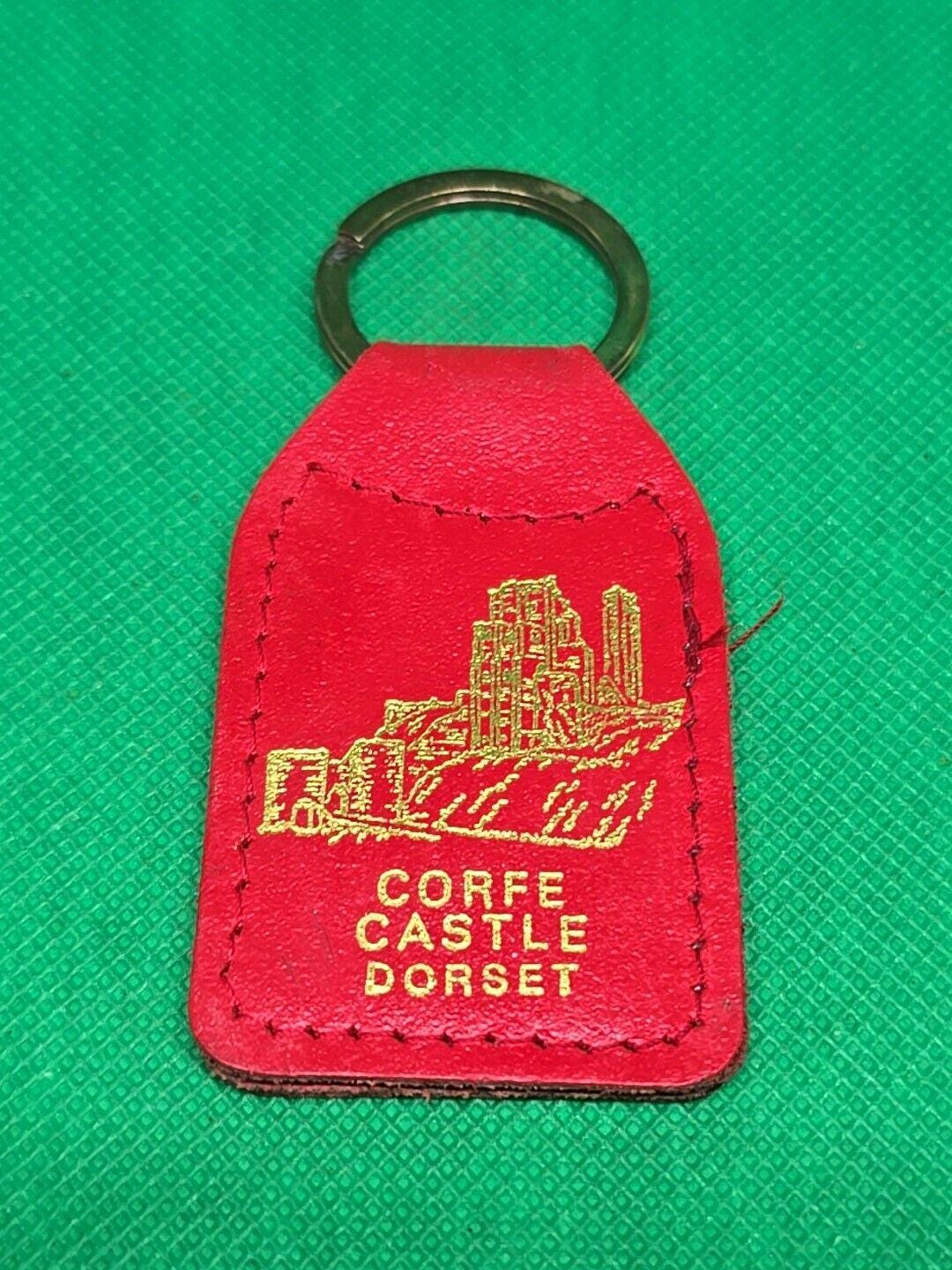 Keyring Key Ring - Vintage Corfe Castle Dorset, Leather Key Fob - Etsy