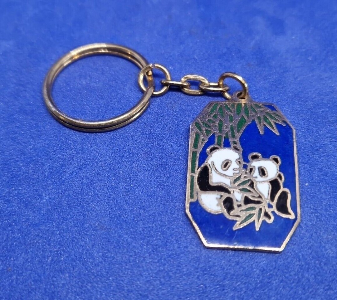 Keying Key Ring Vintage Giant Pandas Bamboo - Etsy