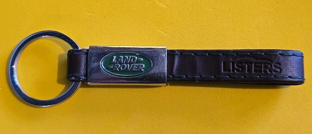 Keyring Key Ring - Vintage Land Rover Leather Dealer Key Fob Listers - Etsy