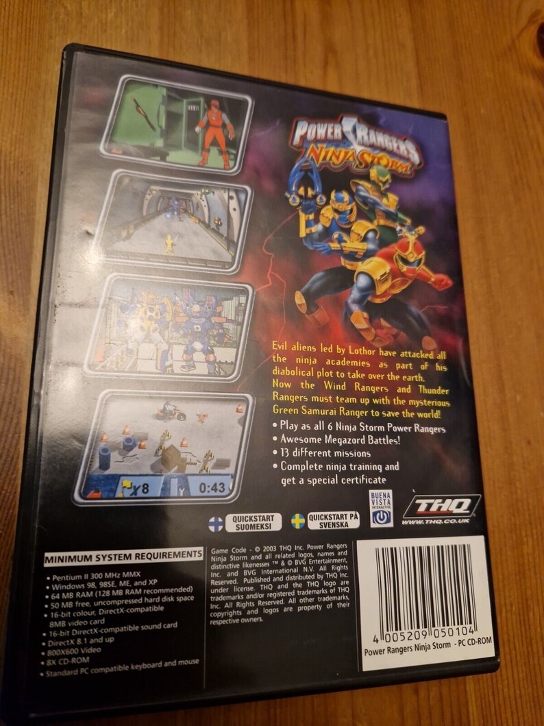 Power Rangers Ninja Storm PC DVD Computer Video Game UK Release Mint ...