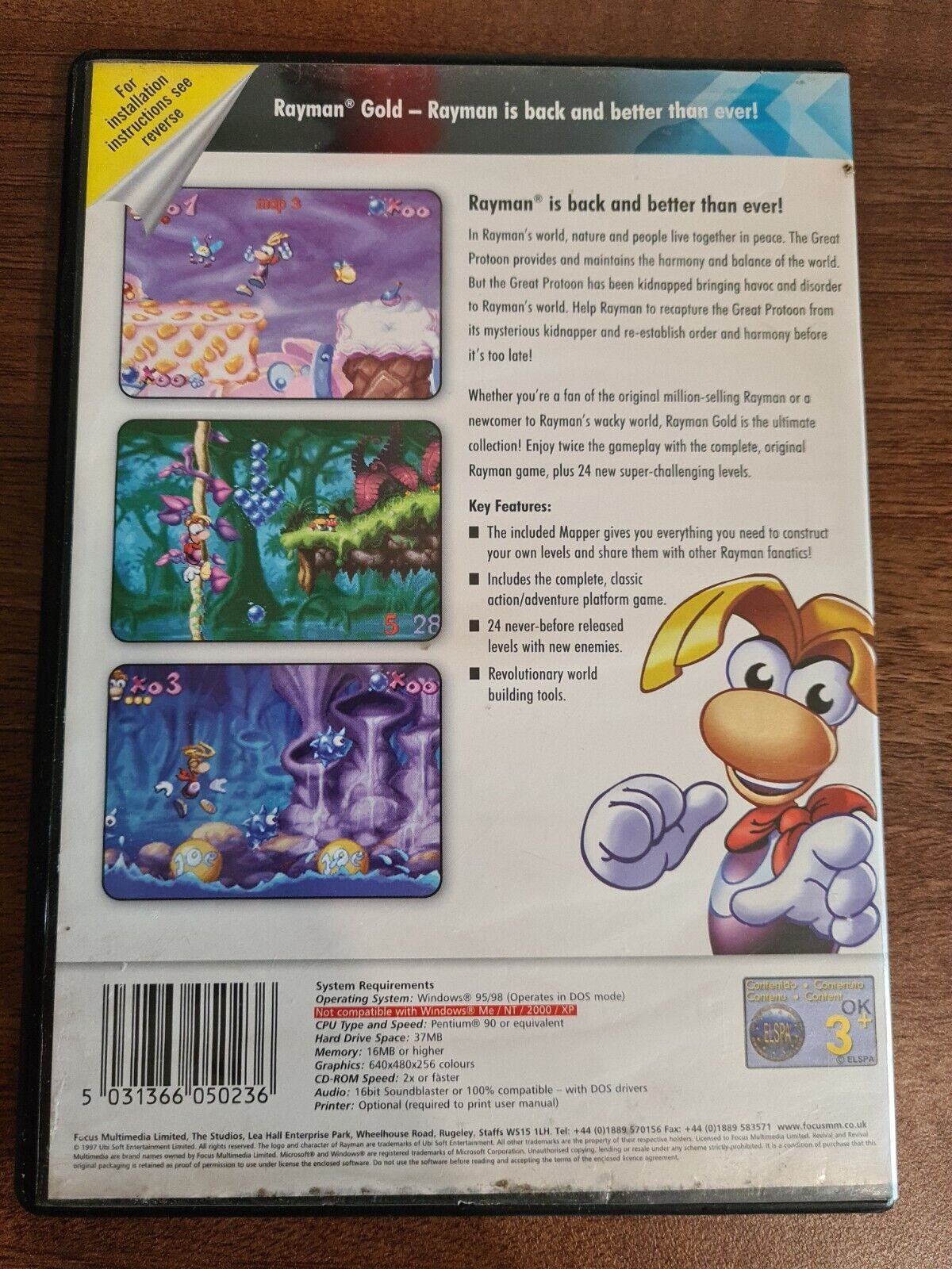 Rayman Gold PC Video Game Platformer - Etsy