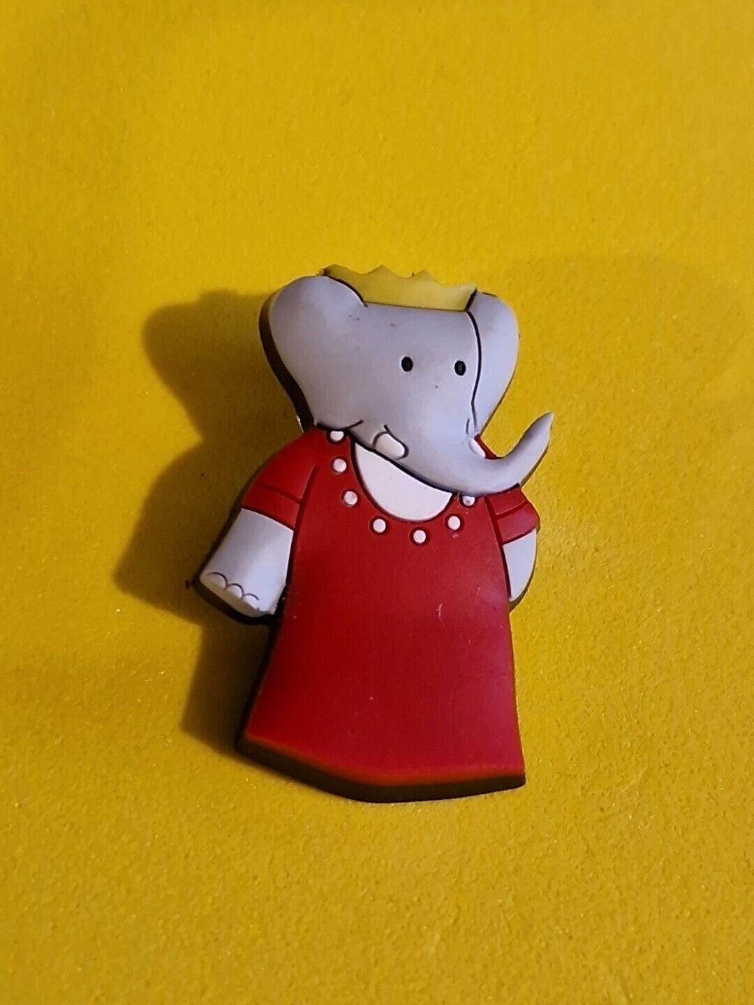 Babar the Elephant : Queen Celeste Rubber Lapel Pin Badge by Nelvana - Etsy