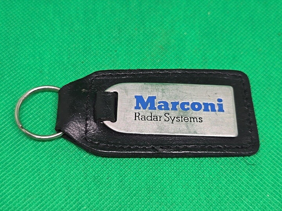 Keyring Key Ring - Vintage Marconi Radar Systems, Leather Key Fob - Etsy