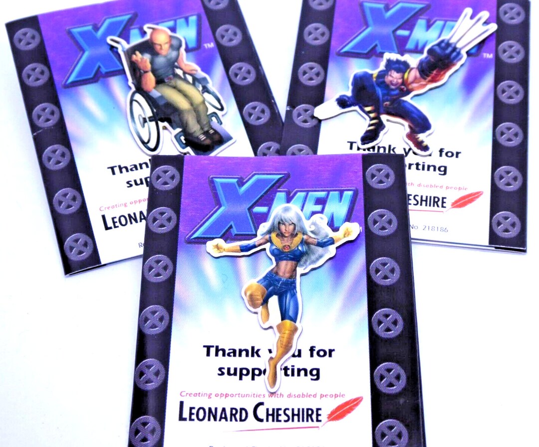 Pin Badges 3 Marvel X Men, Charity Pin Badges, Full Collection - Etsy