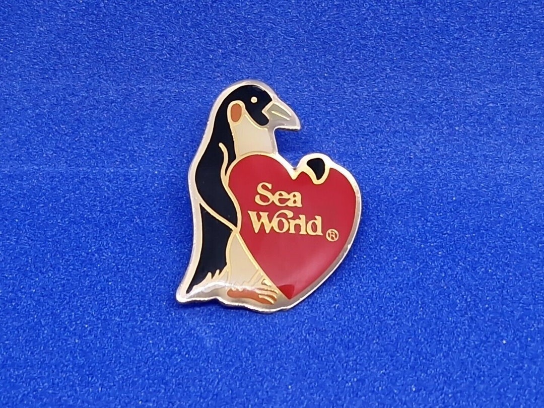 Pin Badge Vintage Seaworld Orlando Rare Penguin - Etsy