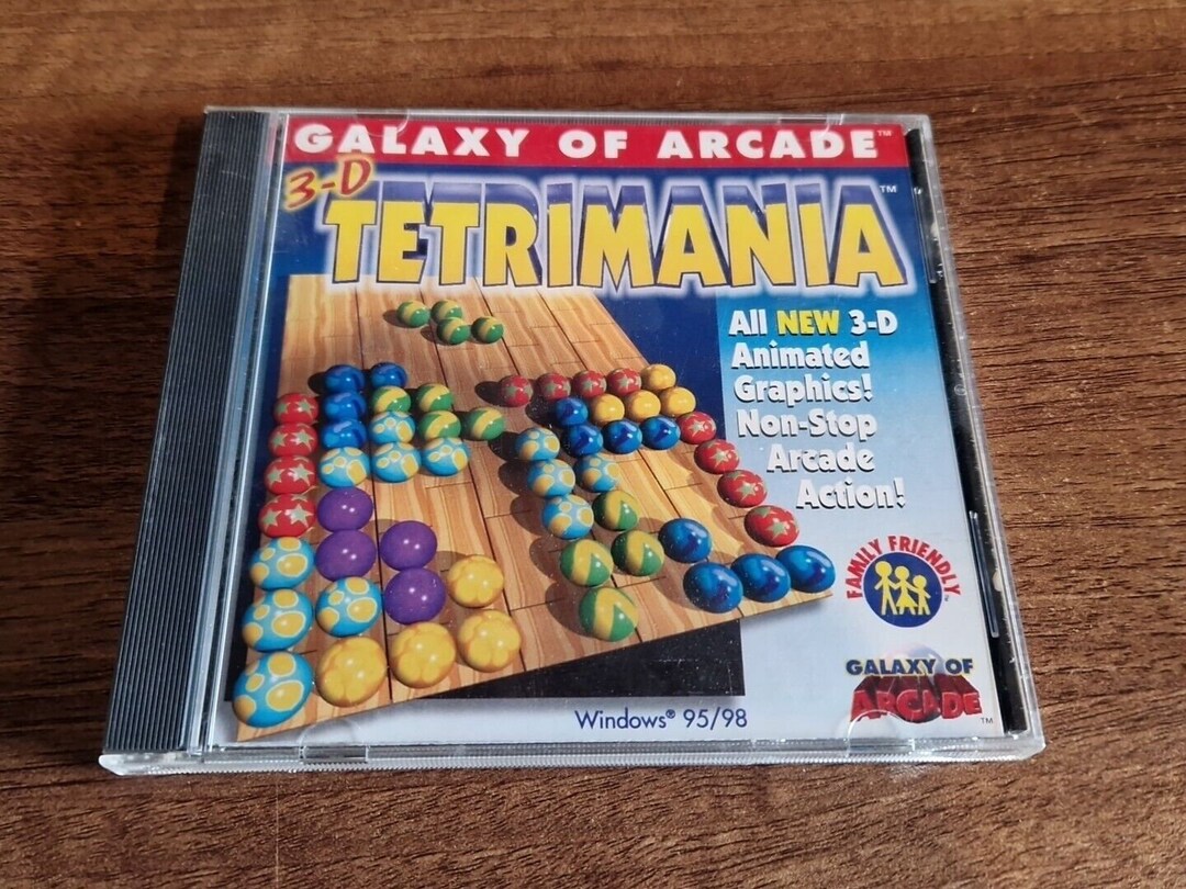 3D Tetrimania Galaxy of Arcade Pc Cd Rom Game for Windows 95 98 1998 - Etsy