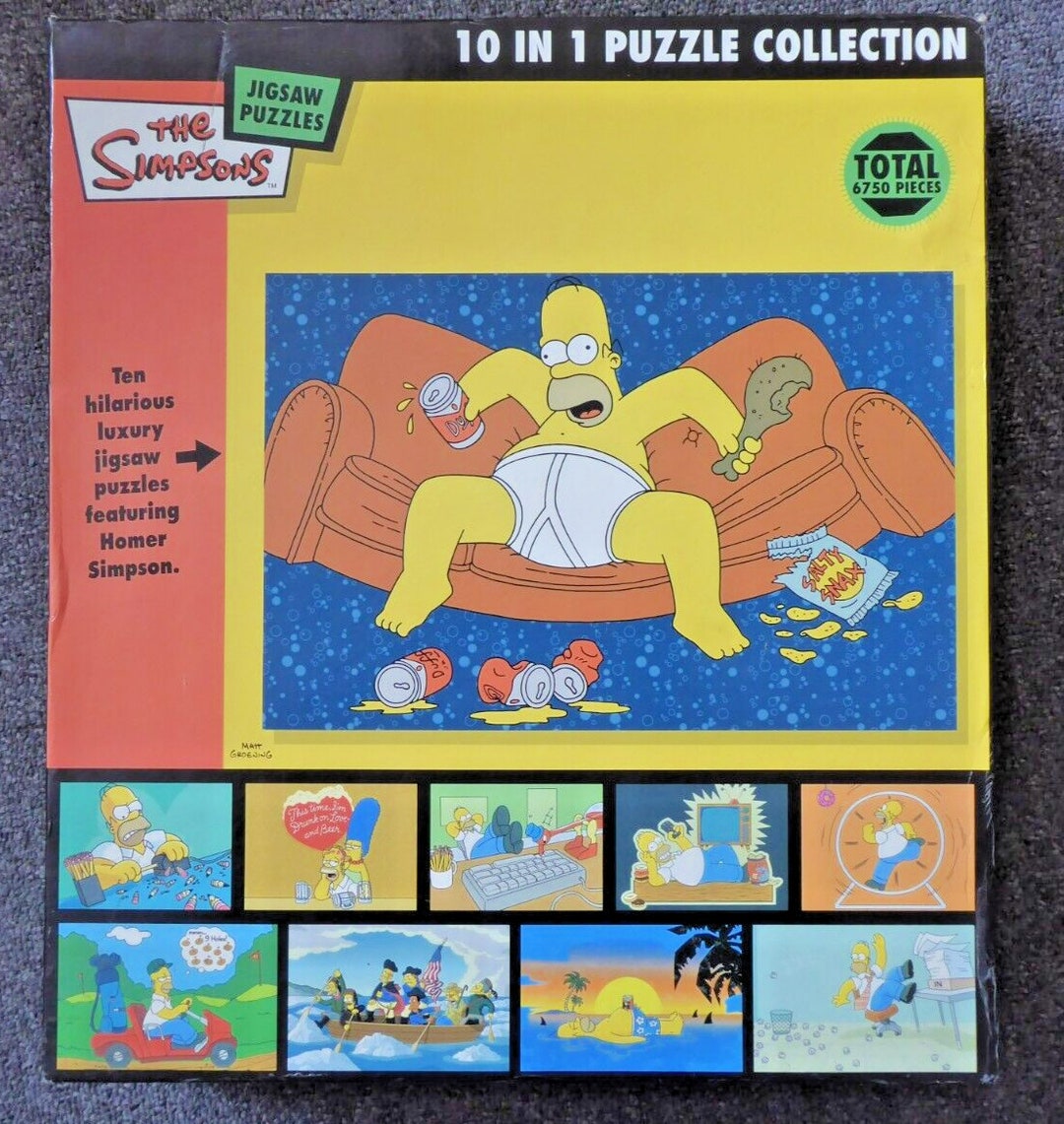 Jigsaws the Simpsons 10 in 1 Puzzle Collection Un-opened BV Leisure ...