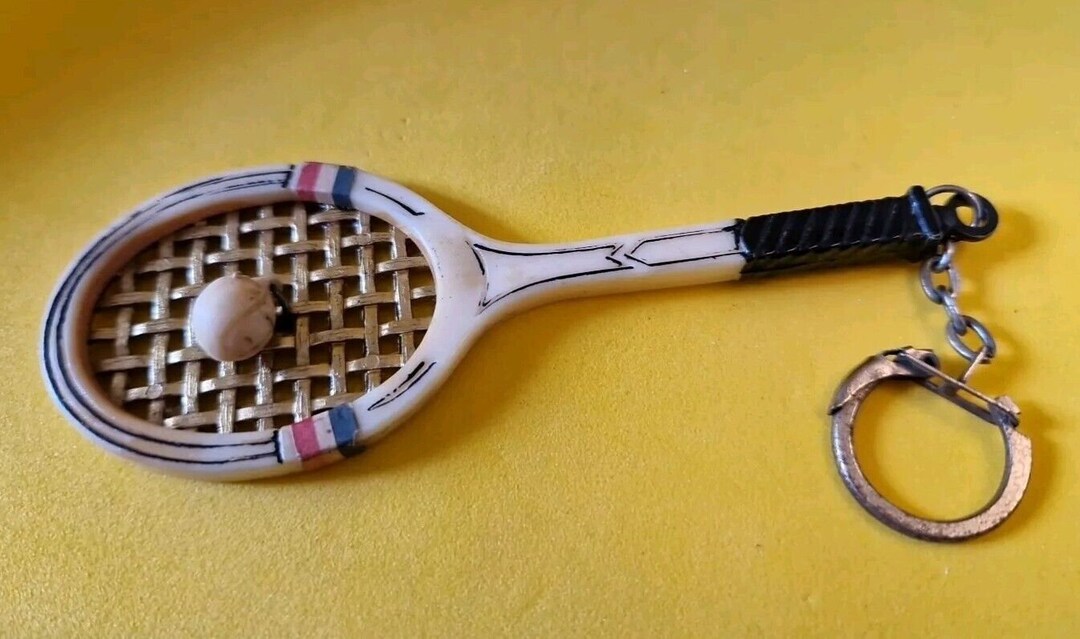 Keyring Key Ring Vintage Tennis Racket - Etsy