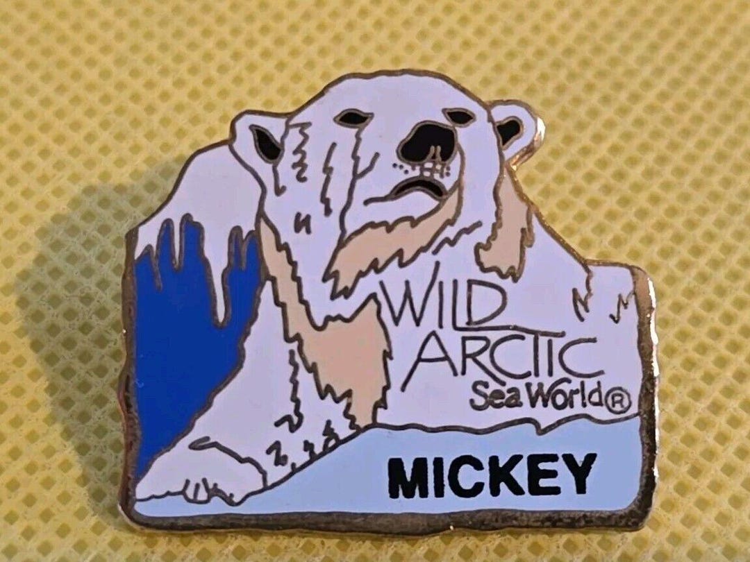 Pin Badge Sea World Seaworld - Wild Arctic, Vintage Rare, Disneyland ...