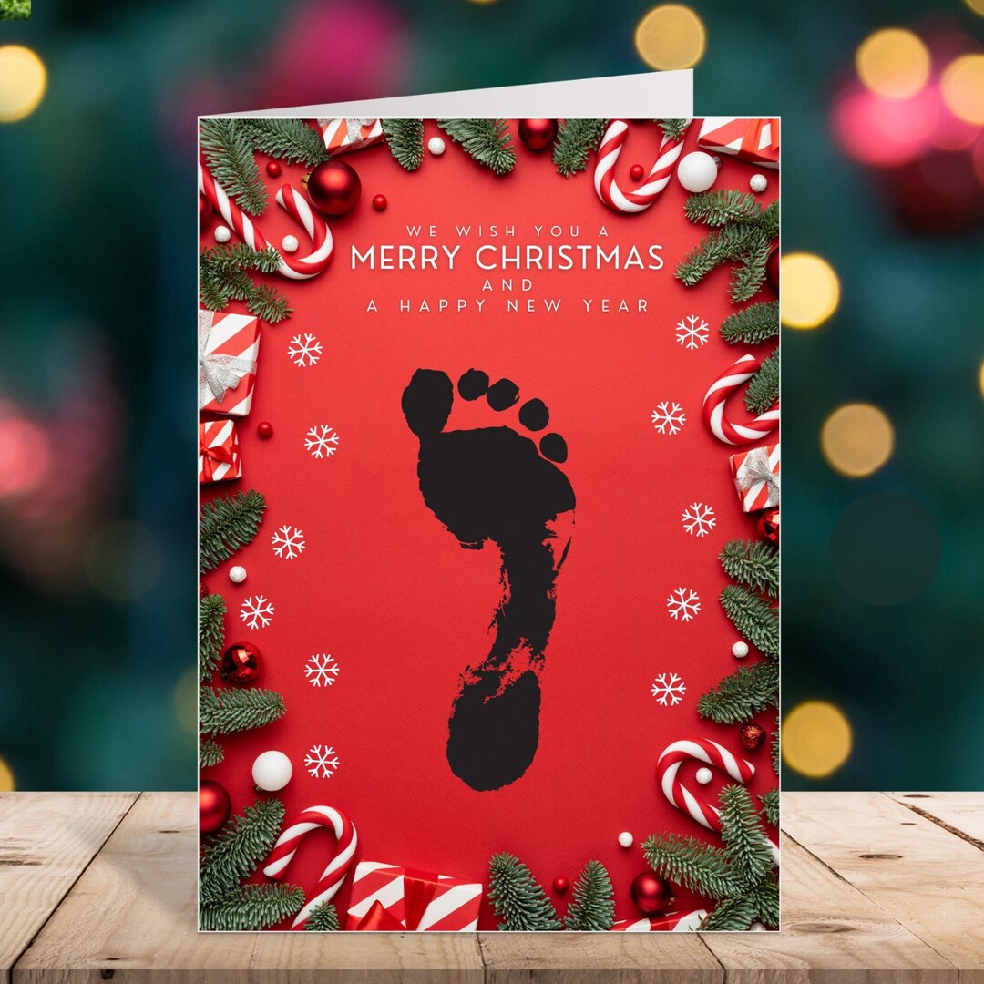 Candy Cane Christmas DIY Handprint Card, Just Download, Print and Add ...