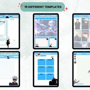 Anime Manga Planner, Gojo Planner, Gojo Anime Planner, Digital Anime ...