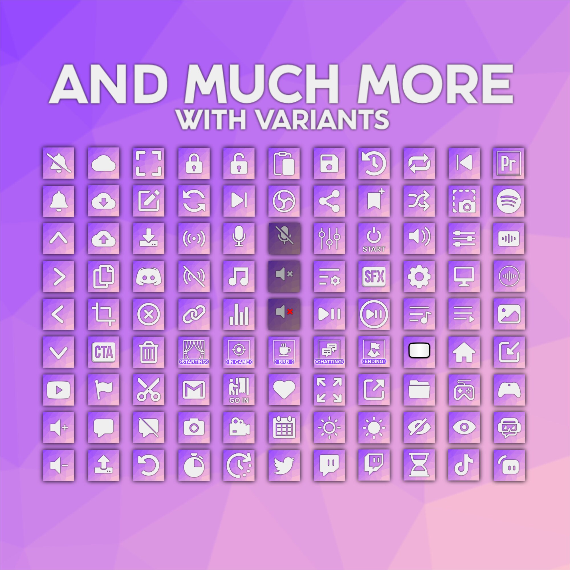 Streamdeck Icon Pack | 100 Simple and Elegant Icons for Your Streamdeck ...