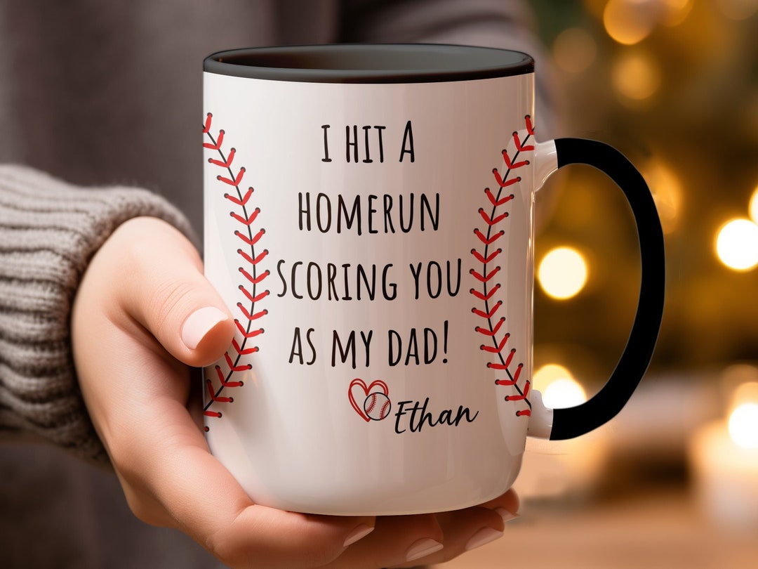 Custom Fathers Day Baseball Personalized Gift for Dad First Fathers Day ...