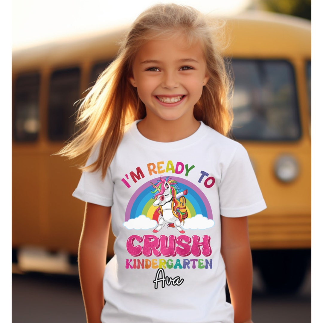 Custom Kindergarten Back to School Shirt , First Day of School ...