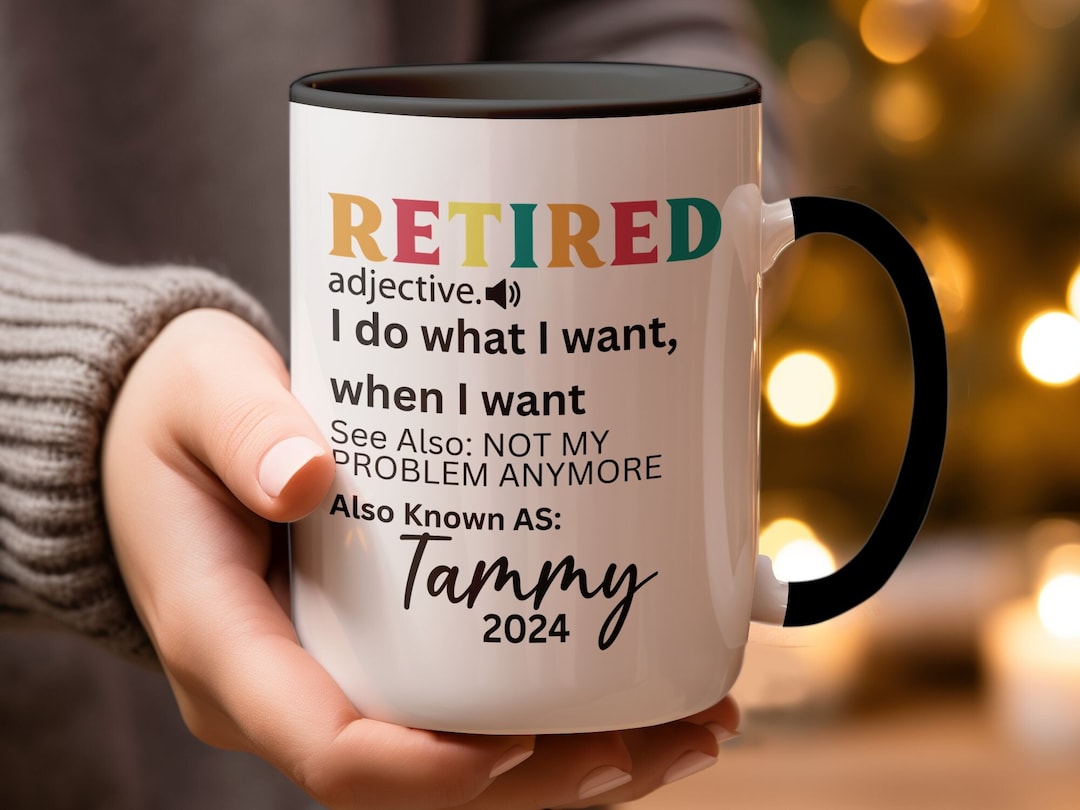 Retirement Gifts for Women, Personalized Retired Coffee Mug, Retirement ...