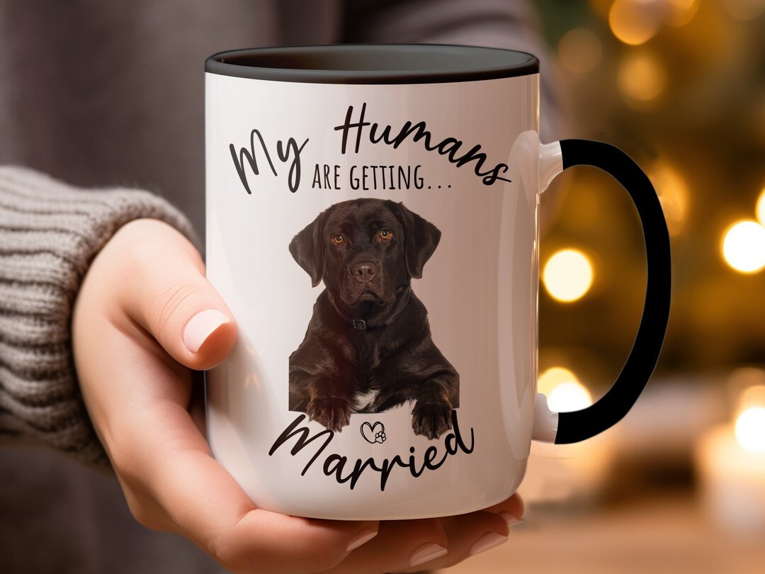 Personalized My Humans Are Getting Married Mug, Custom Dog Engagement ...