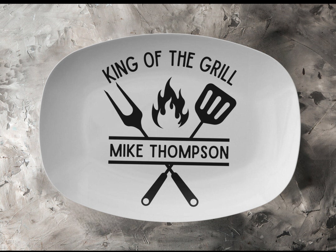 Grilling Gifts for Men, Personalized Grilling Plate, BBQ Gifts, Dad ...