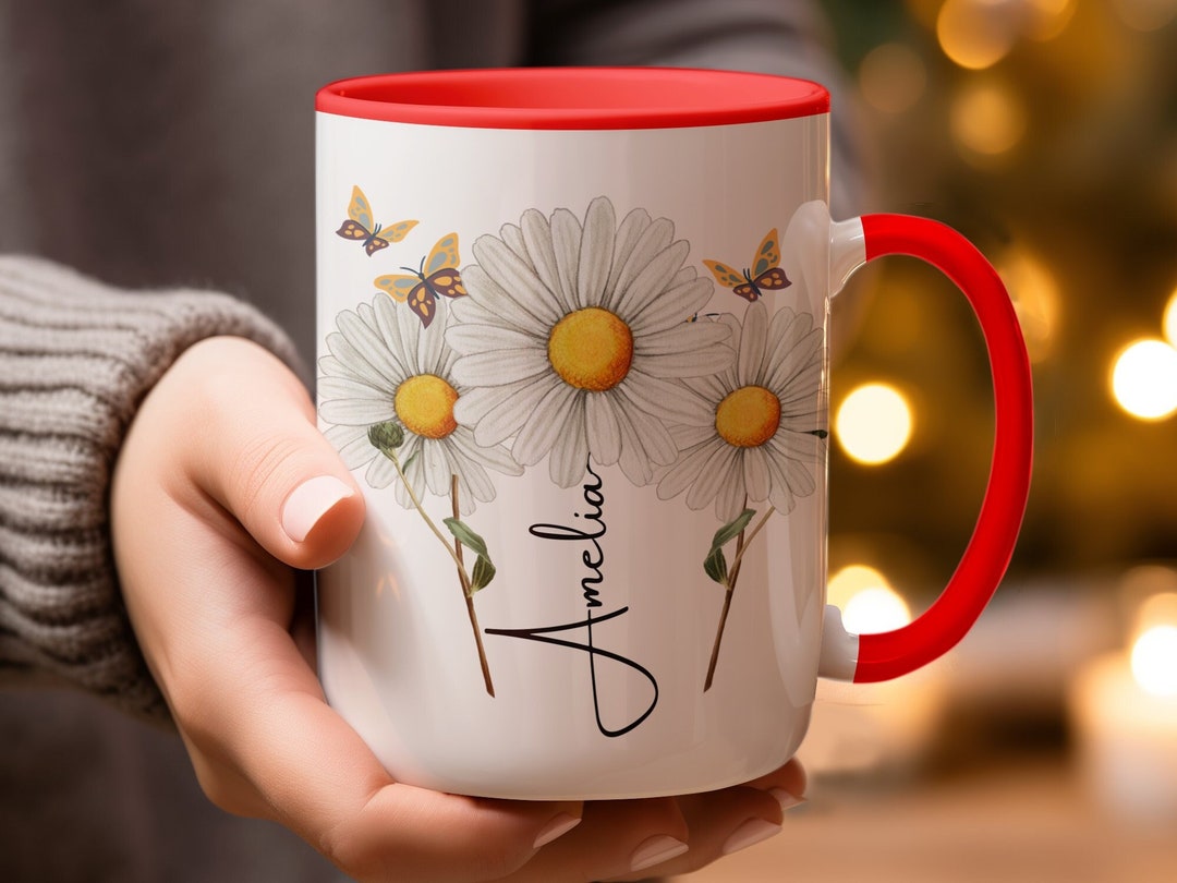 Daisy Mug, Daisy Gifts, Daisy Flower Cup, Daisy Flower Coffee Mug ...