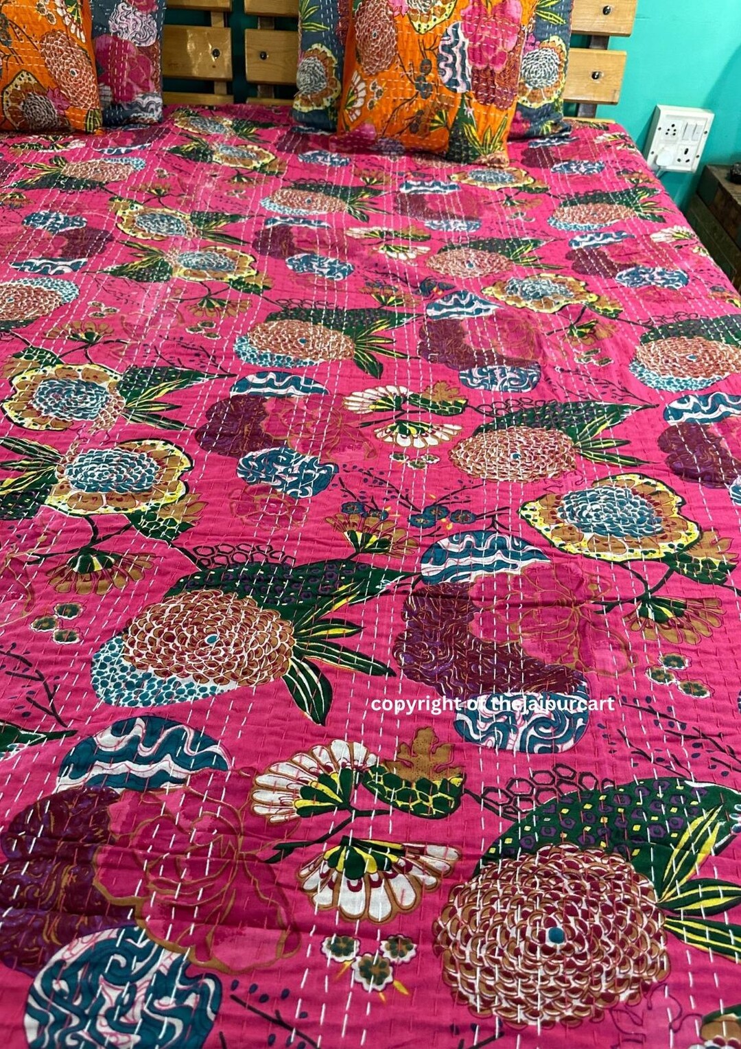 Beautiful, Unique Indian Kantha Quilts - Etsy