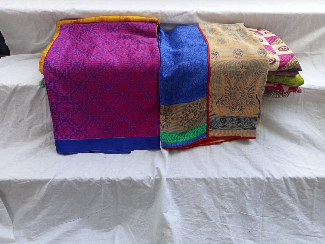 Used Saree Recycled up Cycled Sari for Home Decor Party Decor Theme ...