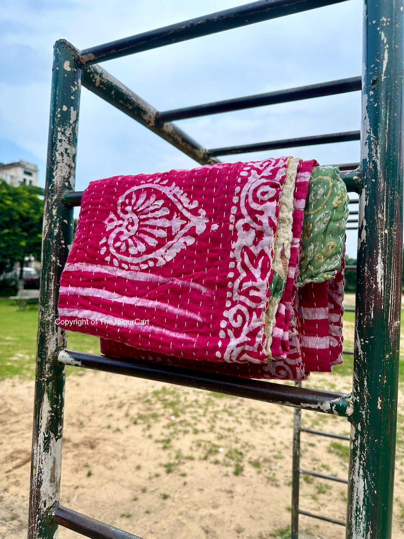 Vintage Cotton Kantha Vintage Quilts,vintage Kantha Quilt, Sari ...