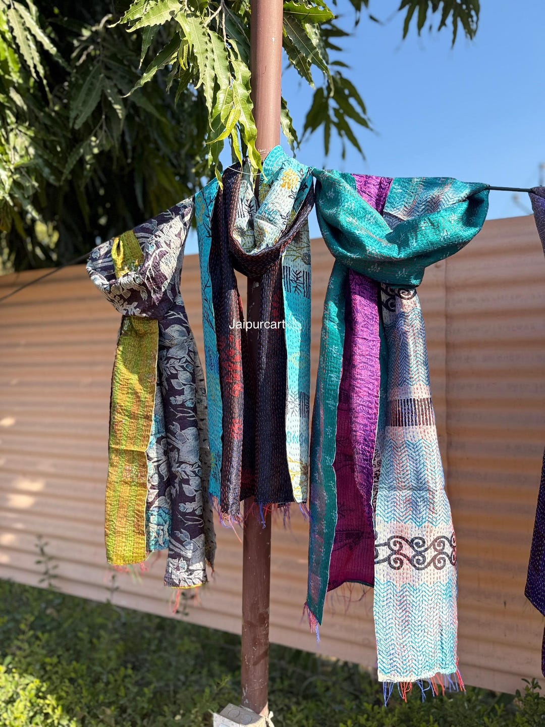 Silk Sari Scarf Lot – Vintage Indian Wraps, Mixed Colors, Gift for ...