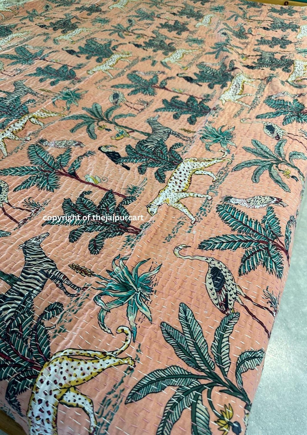 Jungle Safari 100% Soft Cotton Fabric, Indian Cotton Fabric by the Yard ...
