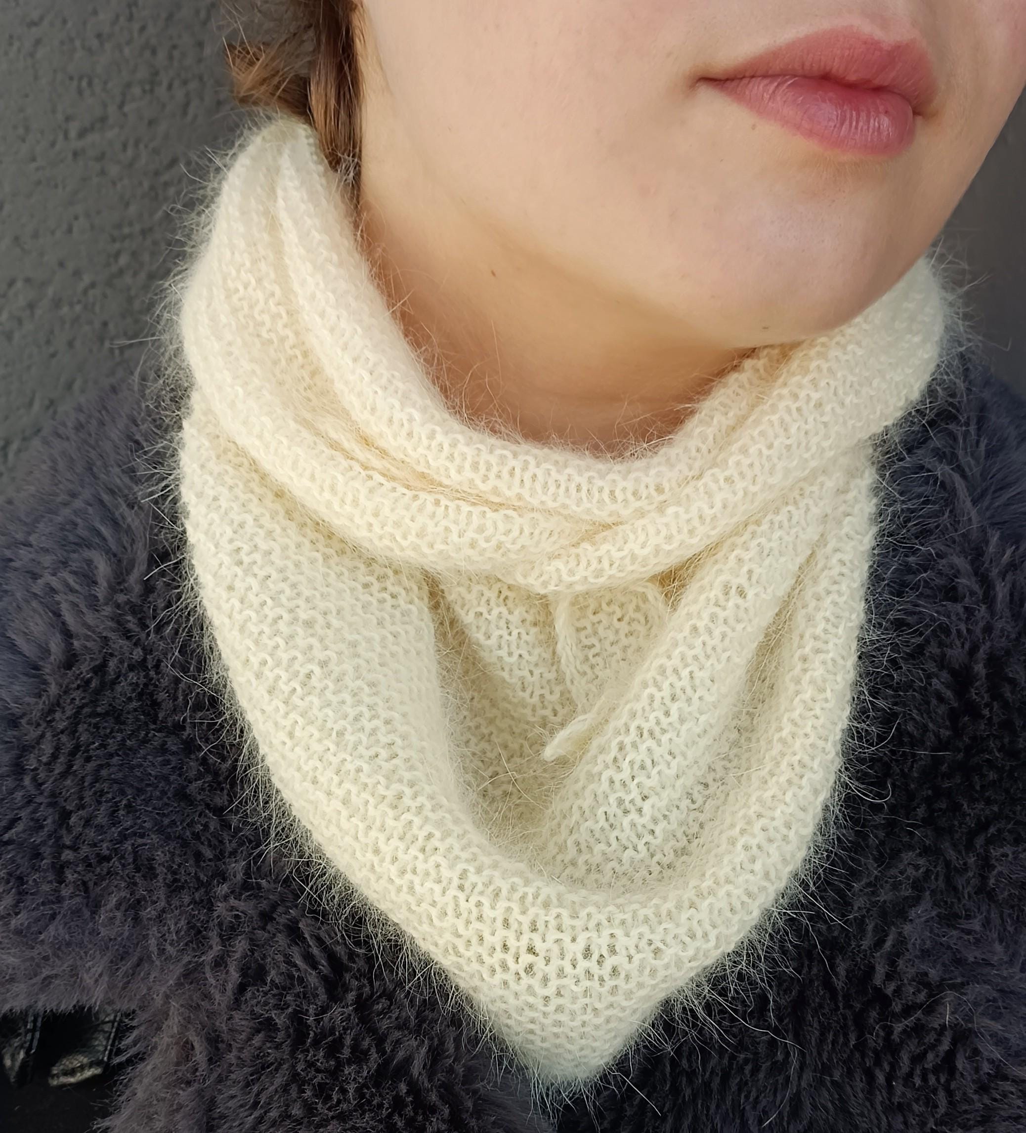 Handmade Italian Angora Mini Shawl, Feather Light Knit Neck Wrap - Etsy